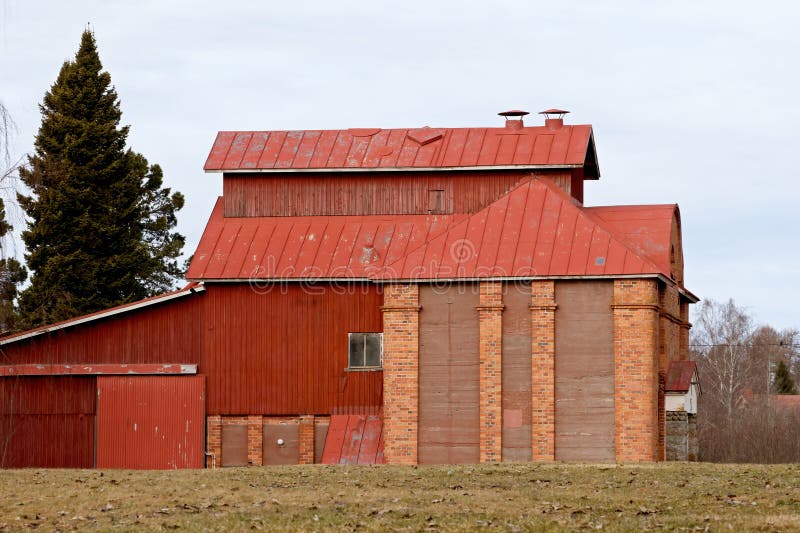 An Old Warehouse Building in a Rural Landscape Stock Image - Image of ...