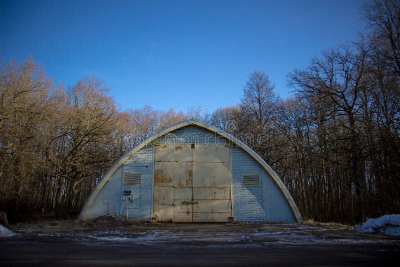 Old warehouse in forest stock image. Image of architecture - 269444417