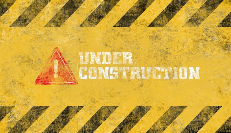 Old Warning Sign with Black Stripes on Yellow Background. Stock Photo ...