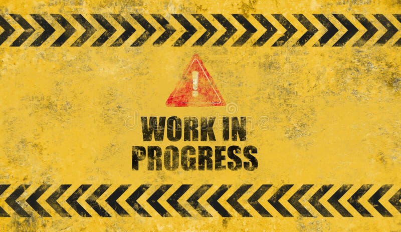 Old Warning Sign with Black Stripes on Yellow Background. Stock Photo ...