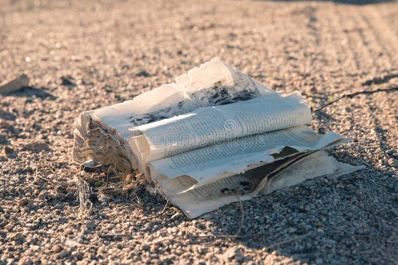 Old Washed Up Book in Desert Stock Photo - Image of abandoned, downtown ...