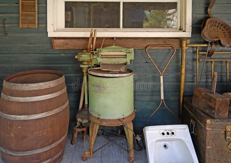 Old washer,sink and tools editorial stock image. Image of tools - 102012929