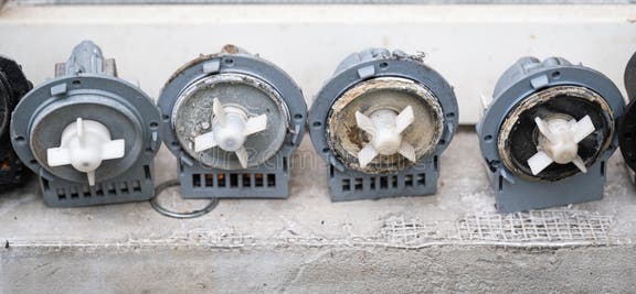 Old Washing Machine Water Pumps Stock Photo - Image of laundry, water ...