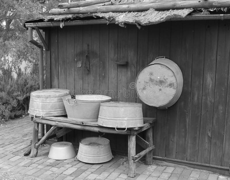 Old Washing Tubs stock image. Image of work, laundry - 37474379