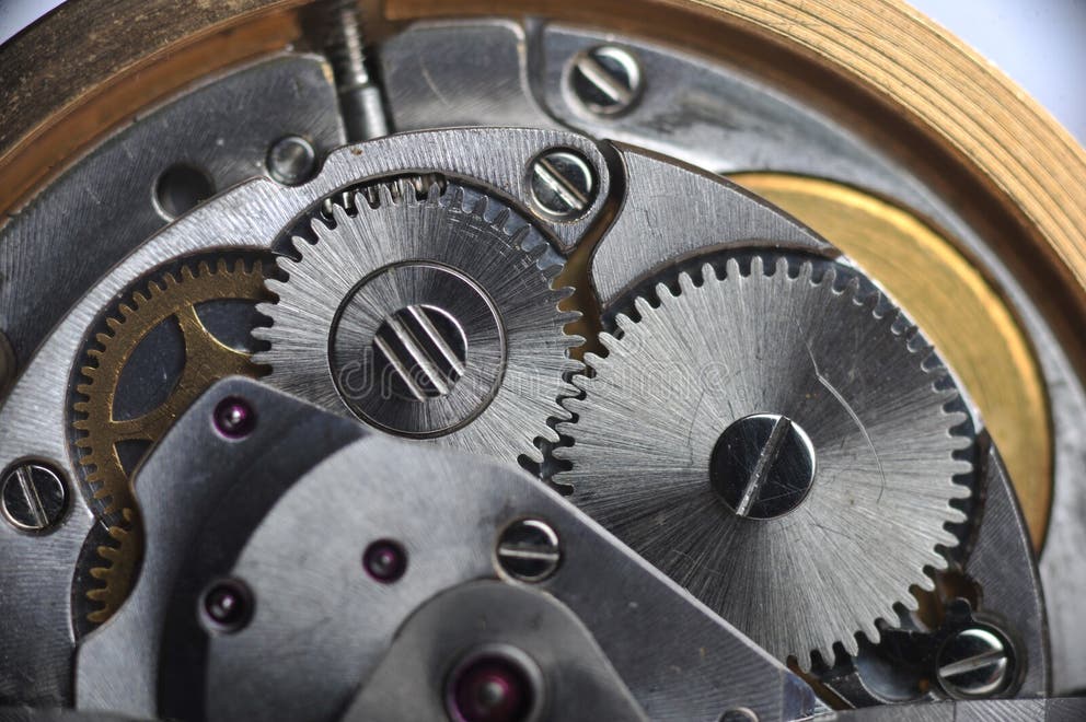 Old watch gears close up stock image. Image of history - 11516611