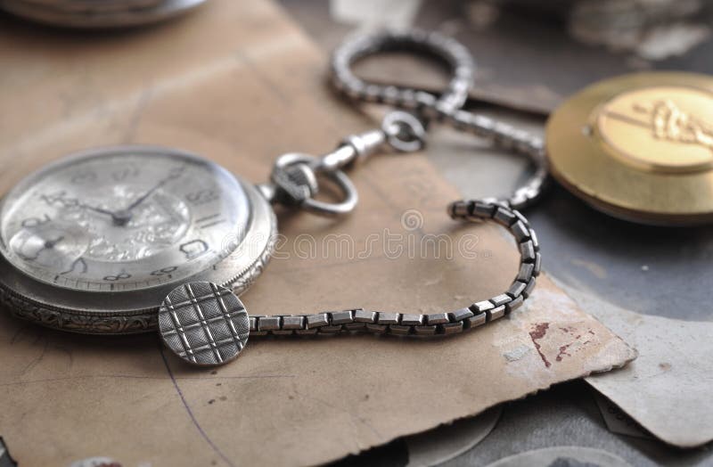 Old Watch on the Grunge Post Card Stock Image - Image of family ...