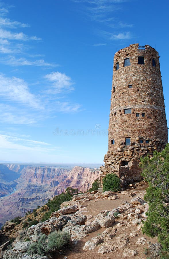 Old Watch Tower stock image. Image of clouds, blue, landscape - 7405191