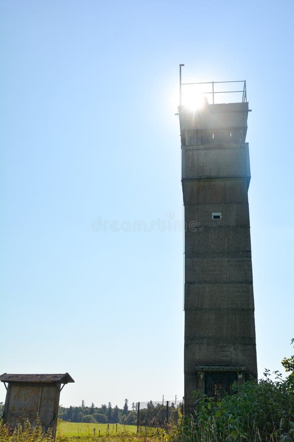 An Old Watchtower of a Former GDR Border Fortification in the Back ...