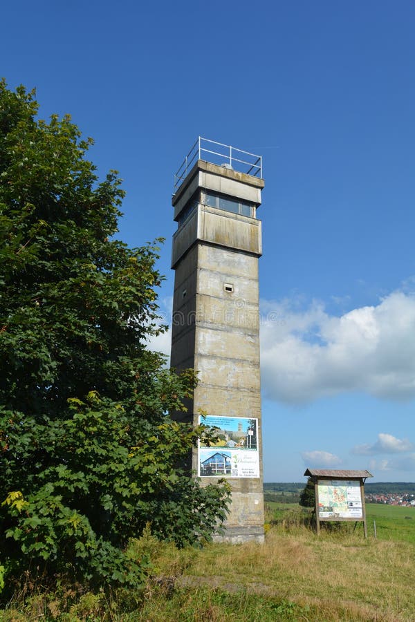 An Old Watchtower of a Former GDR Border Fortification with a Blue Sky ...