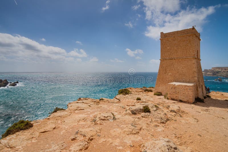 Old watchtower, Malta editorial stock photo. Image of landscape - 72330653