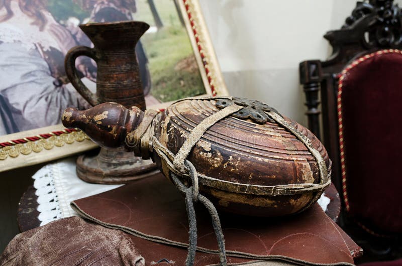 Old water bottle stock image. Image of firearm, history - 58657329