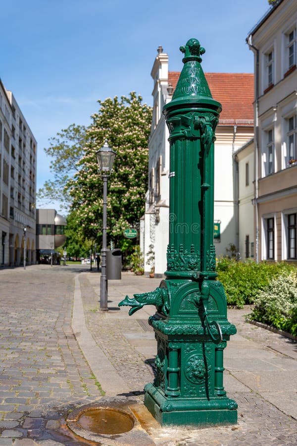 An Old Water Column in the Middle of a Berlin Street. Stock Image ...