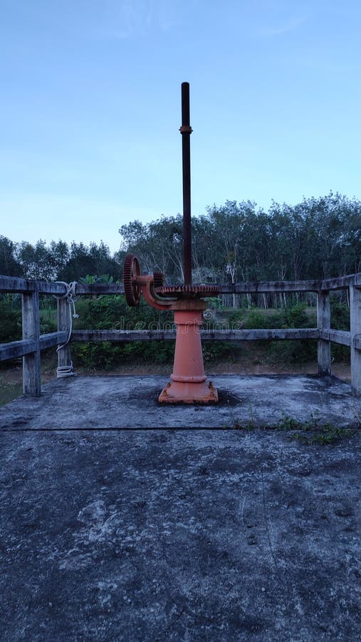 Old water flow regulator stock photo. Image of walkway - 236062504