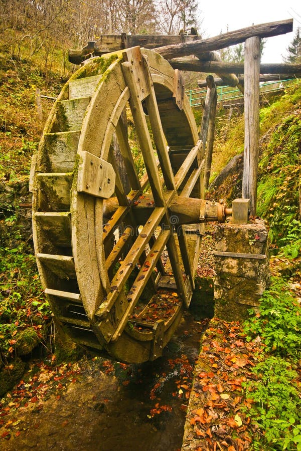 Old water mill stock image. Image of wooden, stream, refining - 7845073