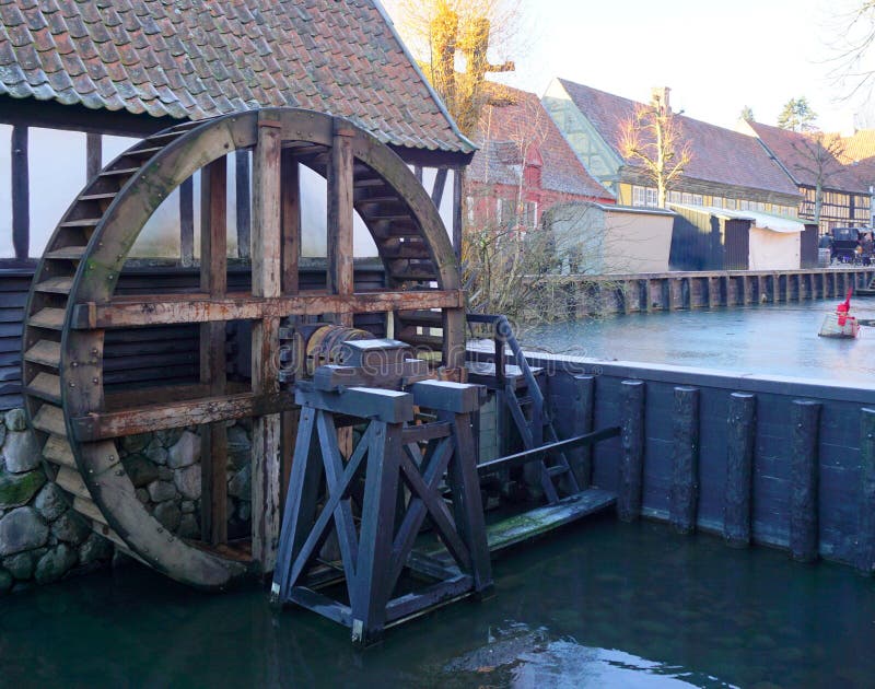 Old water mill stock photo. Image of town, design, light - 81825924