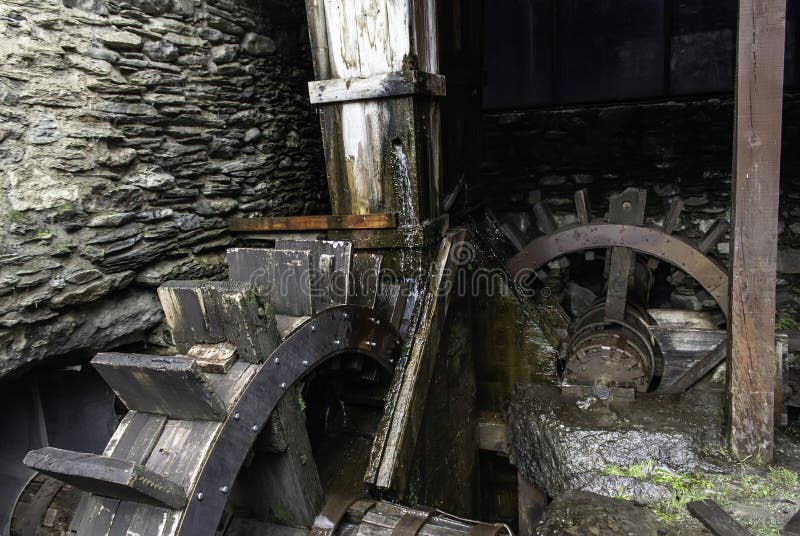 Old water mill stock image. Image of water, graphic - 181294717