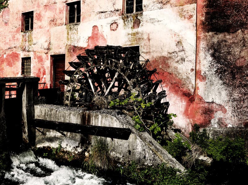 Old Water Mill and a Little River Stock Image - Image of river, mill ...