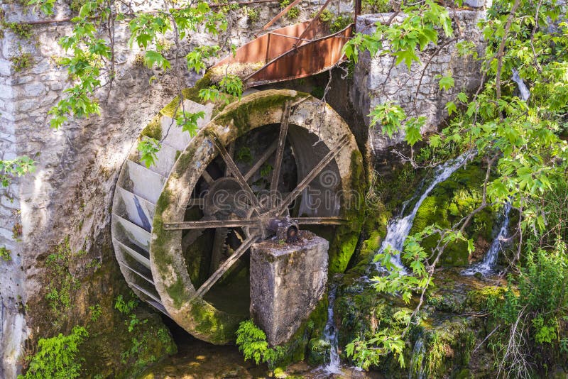 Water mill in Greece stock image. Image of livadia, traditional - 61523495