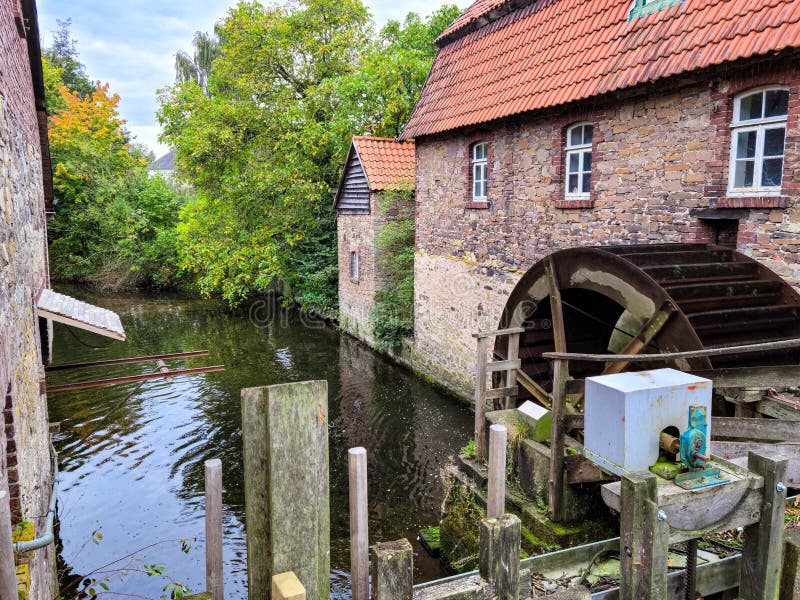 Old Water Mill on the River. Grinding Mill Stock Image - Image of ...