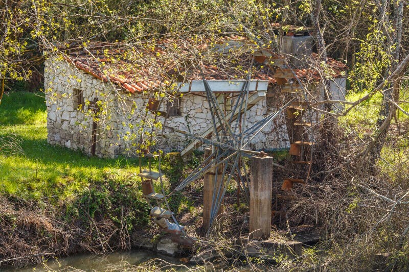 Old Water Mill at the Spring in the Daylight Stock Photo - Image of ...
