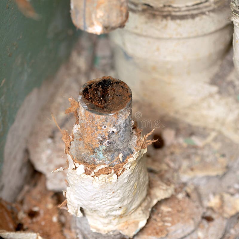 Old Water Pipe Clogged with Rust Stock Image - Image of metal, breaking: 267352461