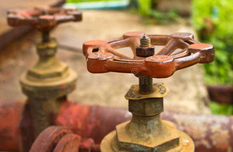 Valves of Old Steam at Factory Stock Image - Image of corrosion ...