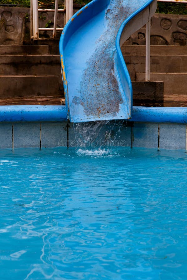 Old water slide stock image. Image of pool, water, recreational - 38647173