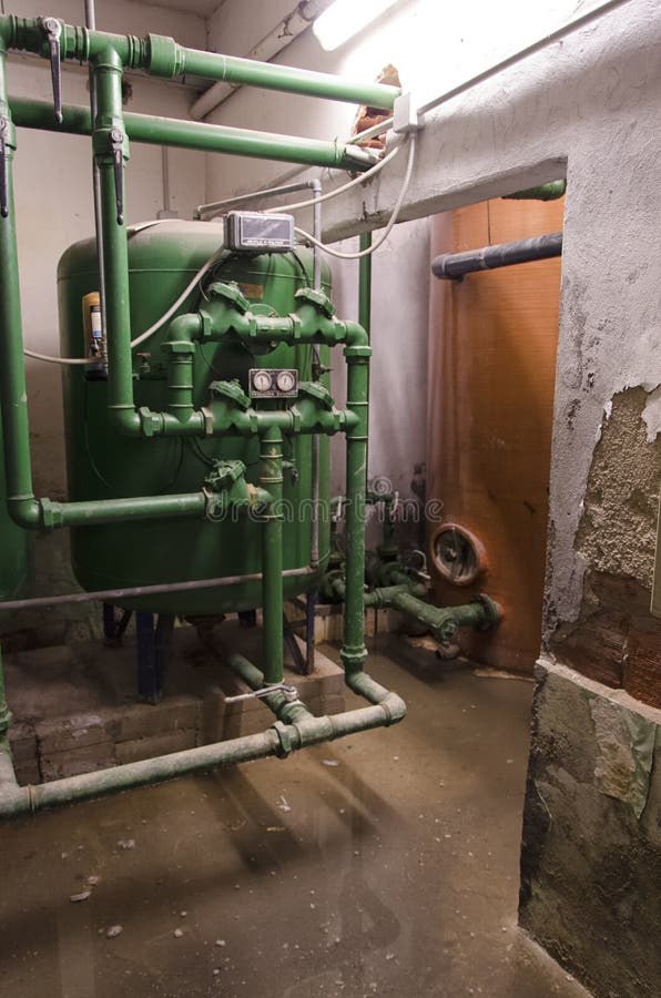 Old Water Storage in a Building Stock Image - Image of subterranean ...