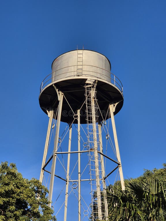 Old Water Tank in the Field Stock Photo - Image of equipment, building ...