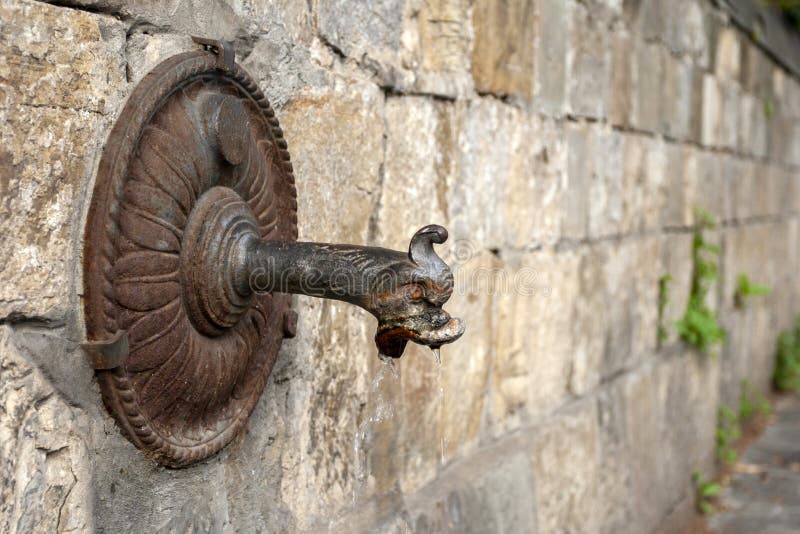 An Old Water Tap in Florence Stock Photo - Image of ancient, drink ...