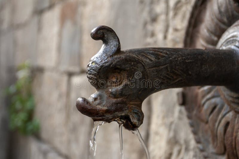 An Old Water Tap in Florence Stock Image - Image of landmark, health ...