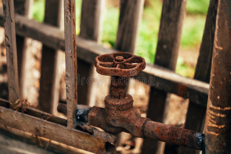 Old Water Tap is Used As a Bundle of Metal Structures Stock Photo ...