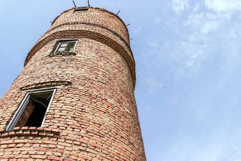 Old Water Tower Background Blue Sky. Stock Photo - Image of nature ...