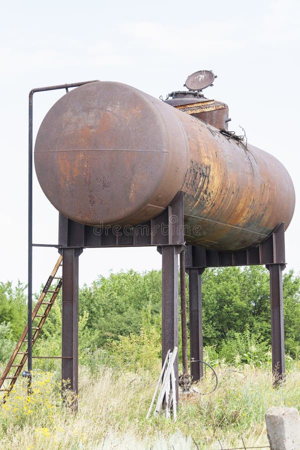 Old Water Tower, Water in the Village, Rusty Construction Stock Photo ...