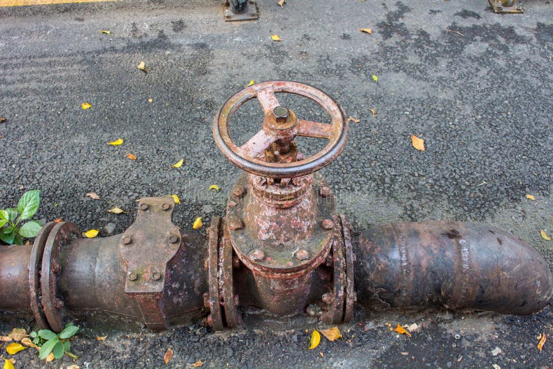 The Old Water Valve Control on Street Stock Image - Image of conveyor ...