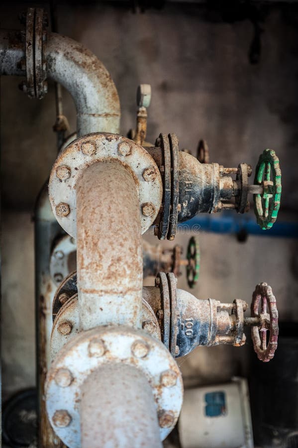 Old water valves stock image. Image of engineering, tube - 55176661