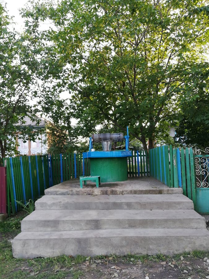 Old Water Wall in a Small Village in North Moldova in Summer Stock ...