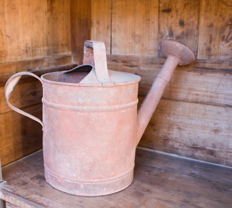 Old watering can stock image. Image of rusty, container - 89909267