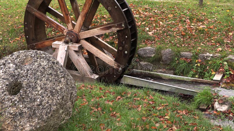 Old Waterwheel Mill. Water Wheel Stock Footage - Video of fall, country ...