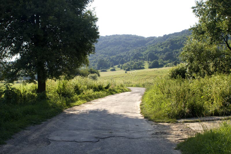 Old way and landscape stock image. Image of summer, landscape - 6586629