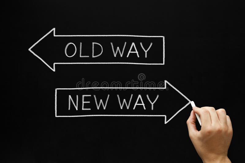 Old Way or New Way stock image. Image of crossroads, conceptual - 91904271