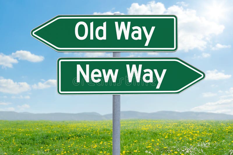 Old Way or New Way stock photo. Image of chance, direction - 88550734