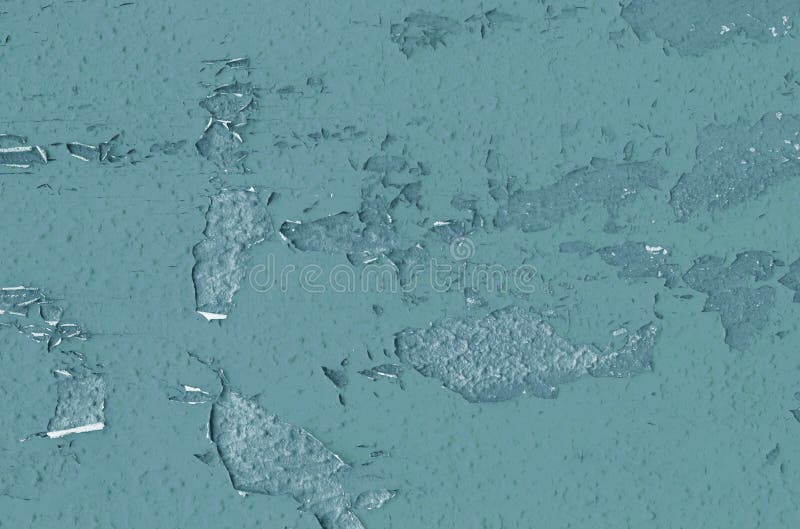 Old Weather Damaged Blue Paint on the Wall. Stock Image - Image of ...