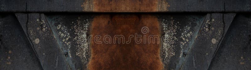 Old Weathered Black Peeled Off Rustic Rusty Rust Steel Trough Container ...