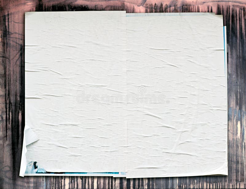 Old Weathered Blank White Poster Stock Photo - Image of hanging, blank ...