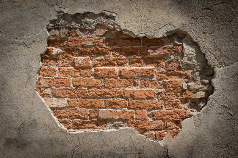 Old Weathered Brick Wall - Fragment Stock Image - Image of exposure ...