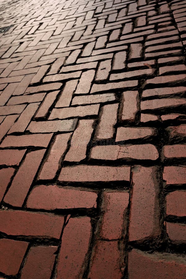 Old Weathered and Broken Chipped Brick Road from Naturally Shiny Brick ...