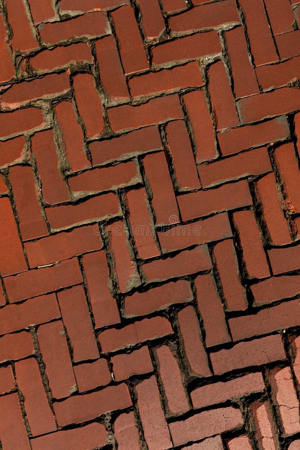 Old Weathered and Broken Chipped Brick Road from Naturally Shiny Brick ...
