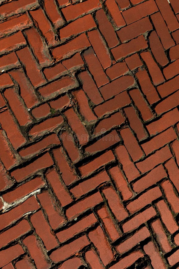 Old Weathered and Broken Chipped Brick Road from Naturally Shiny Brick ...
