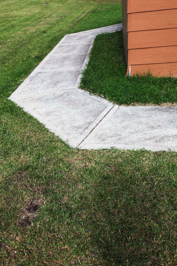 Footpath next to grass stock photo. Image of nature, daylight - 12818250